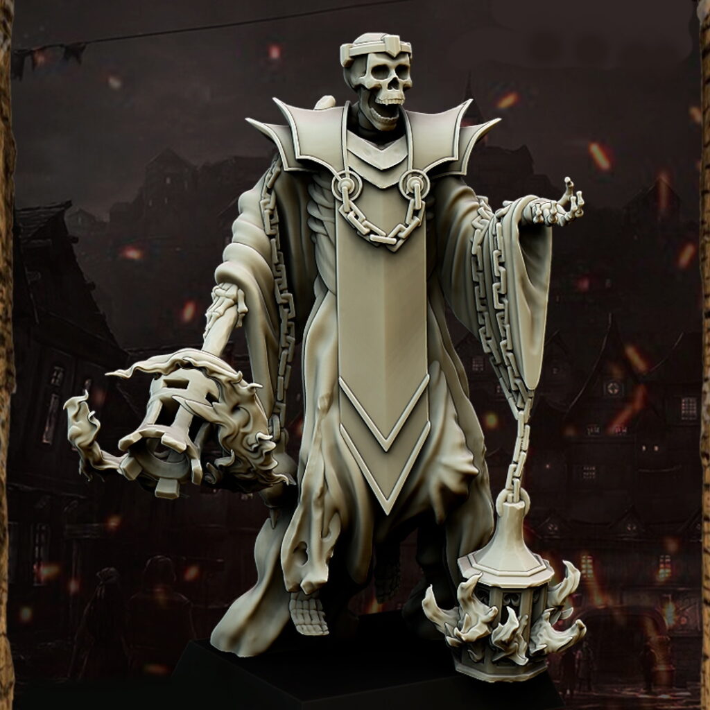 ScaleMinis - Skeleton Lich Lord / Wizard Warlock Hero